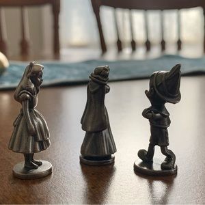 Disney | Games | Vintage Disney 3 Piece Set Monopoly Pewter Figurines ...
